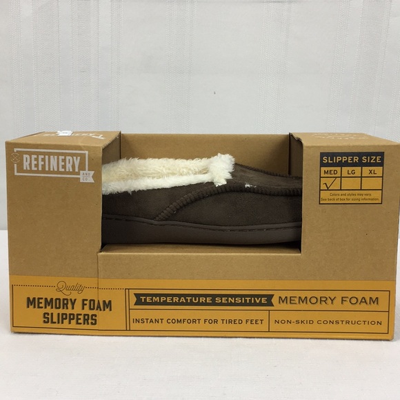 Refinery | Shoes | Refinery Mens Memory Foam Slip On Slippers Medium ...
